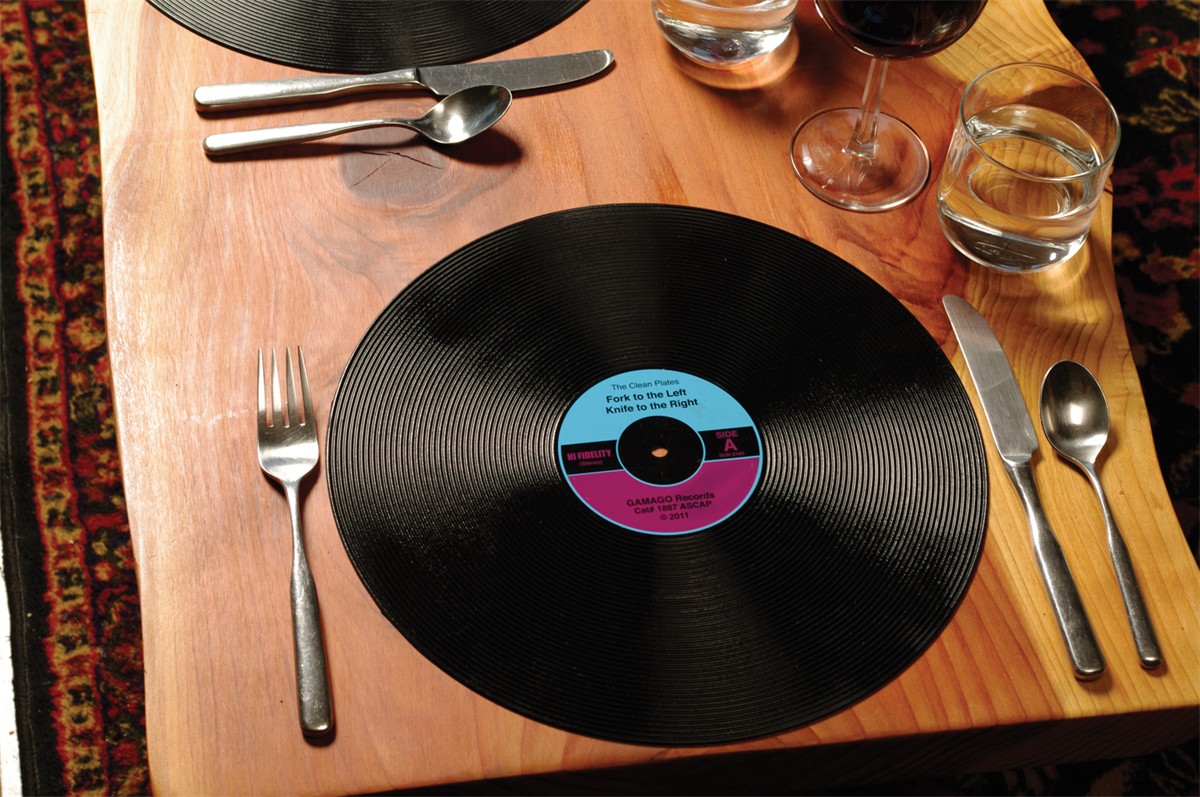 Set de table Disque Vinyle (x2) : le set de table vintage et disco pour vos dîner tendances ...